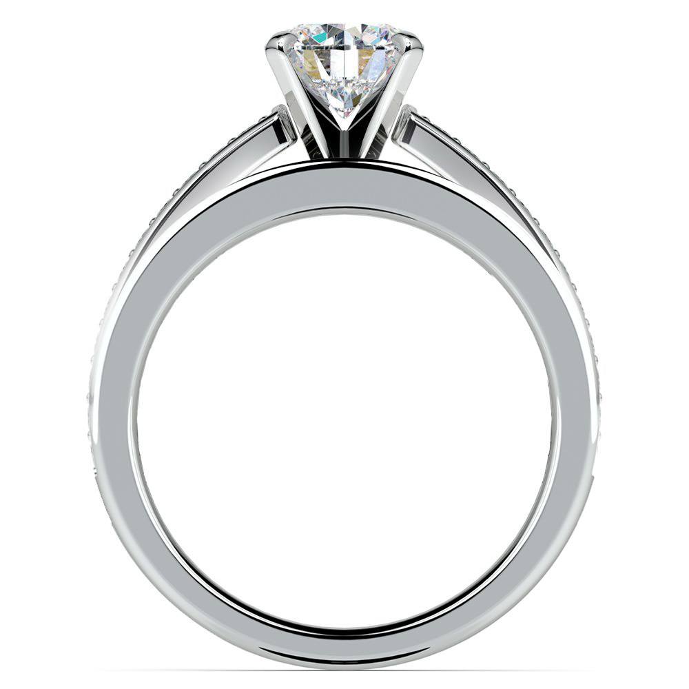 Cathedral Pave Set Diamond Bridal Set In Platinum