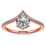 Rose Gold Chevron Engagement Ring | Brilliance.com