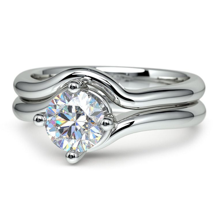 Swirl Diamond Engagement Ring Setting