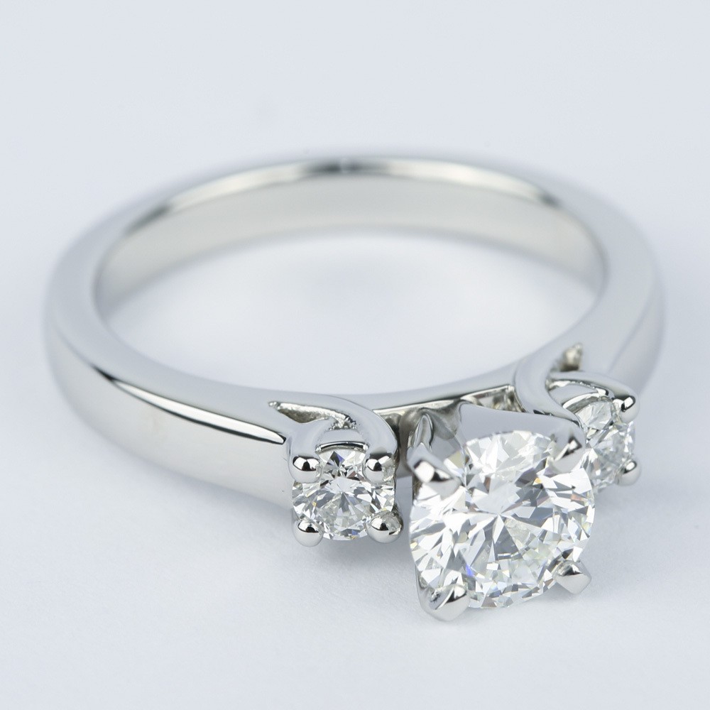 1 Carat Flawless Diamond Ring In Platinum