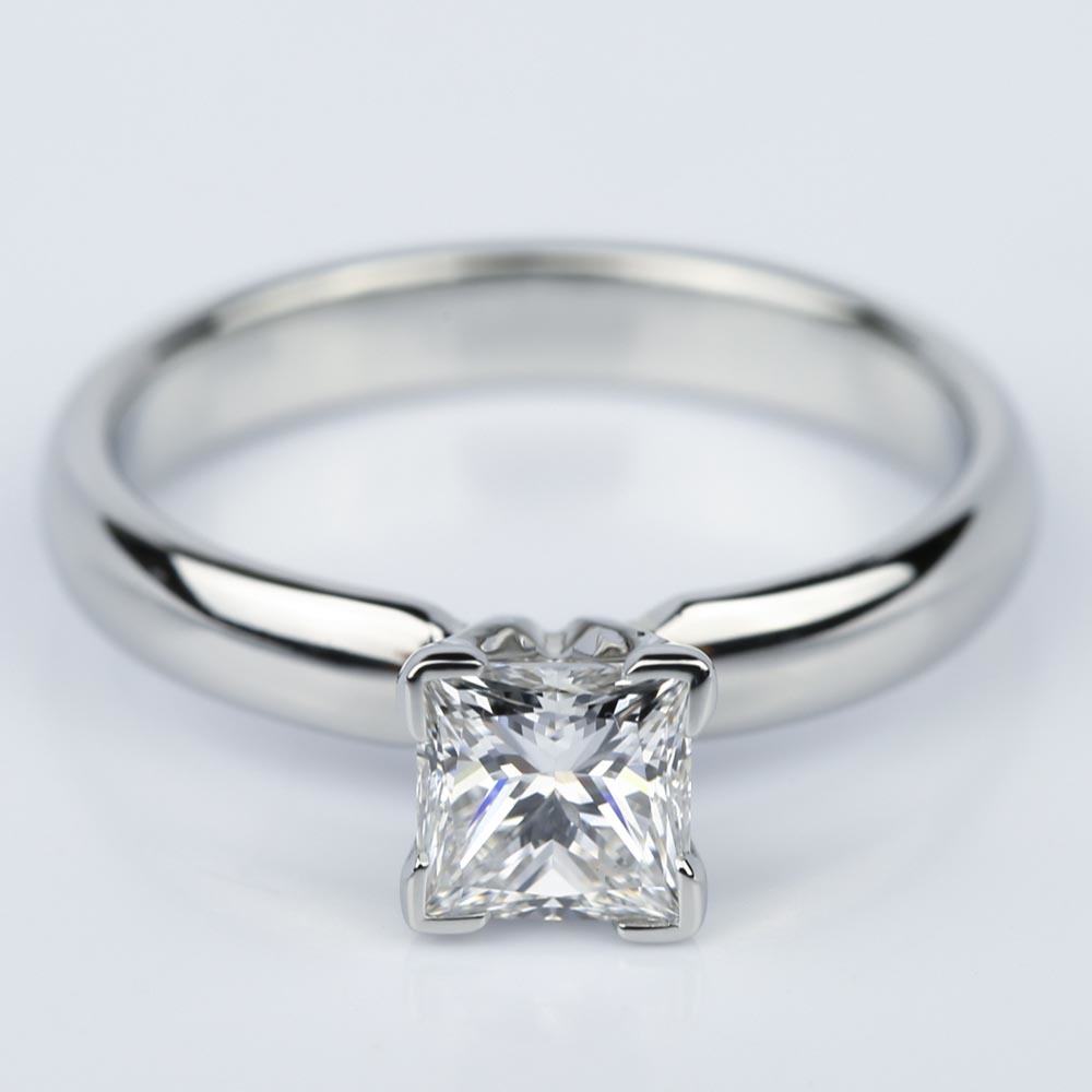 Comfort-Fit Princess Cut Diamond Engagement Ring (0.74 ct.)