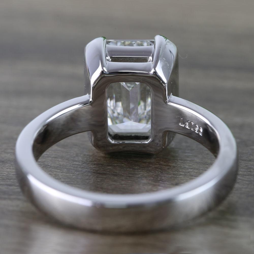 Custom Emerald Half Bezel Diamond Engagement Ring (3 Carat)