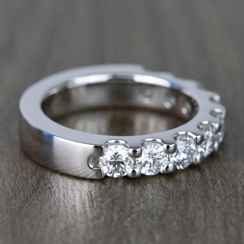 Custom Nine-Stone Scallop Diamond Wedding Ring