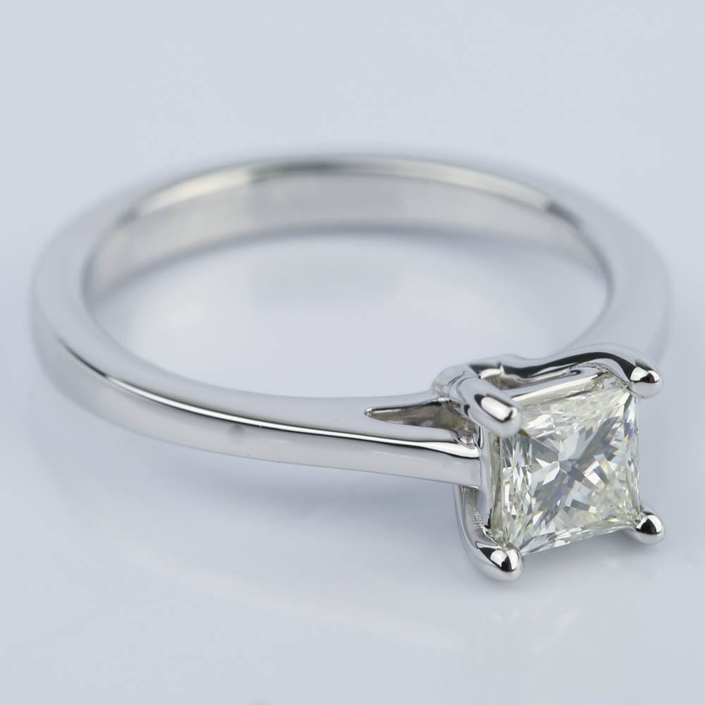 Princess Cut Diamond Cathedral Setting Engagement Ring