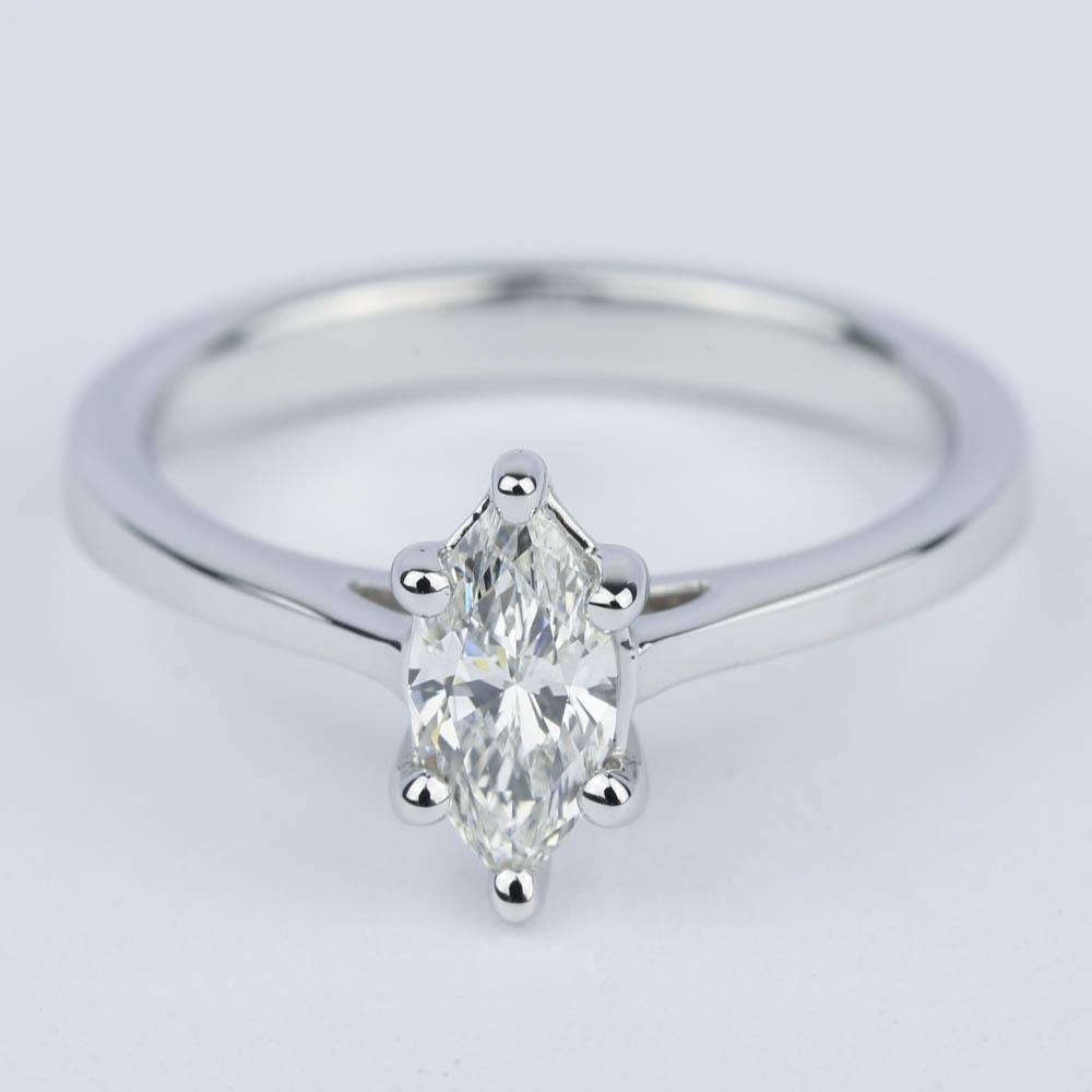 Cathedral Marquise Diamond Ring (0.72 Carat)
