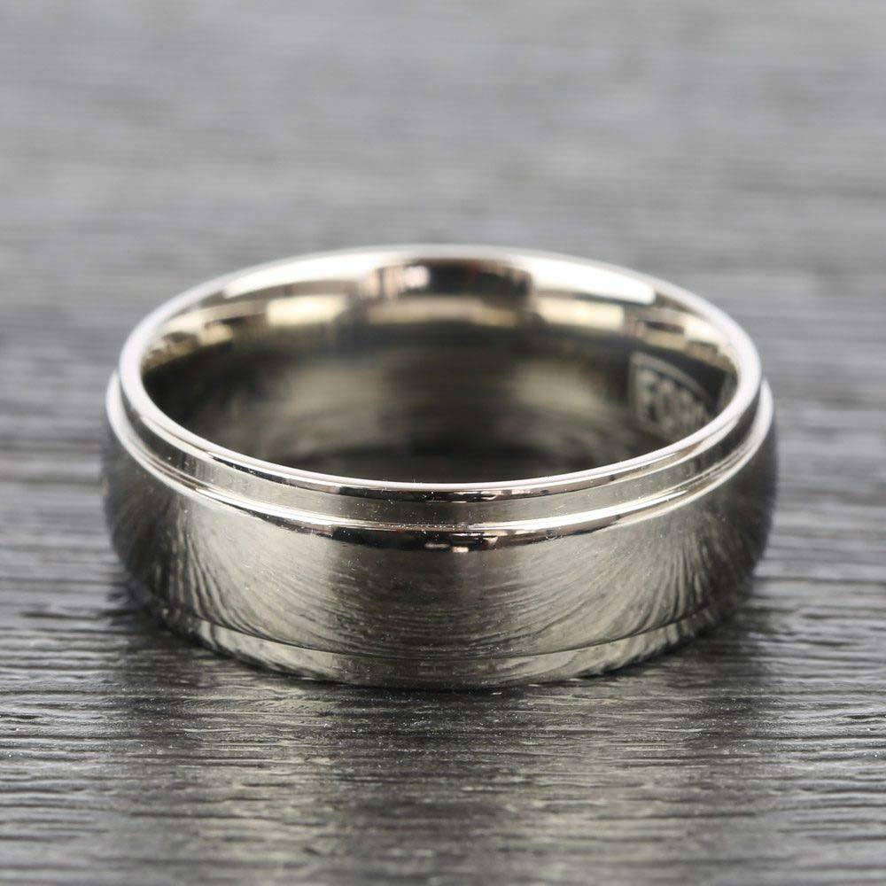 Beveled Men's Wedding Ring in Titanium
