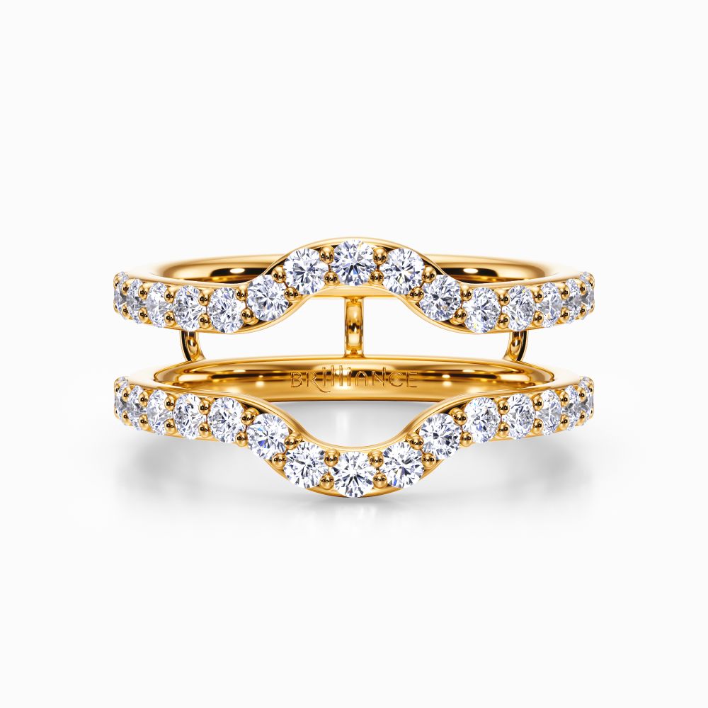 Curved Ring Enhancer In Yellow Gold | Brilliance.com